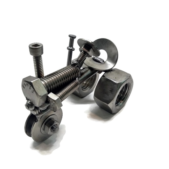 Metal Relic | Accents | Scrap Metal Art Steel Welded Tractor Figurine ...